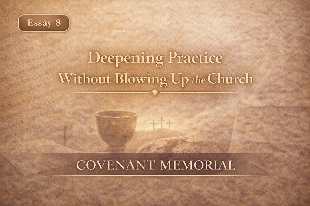 Essay 8 — Deepening Practise Without Blowing Up The Church - Colin Dye